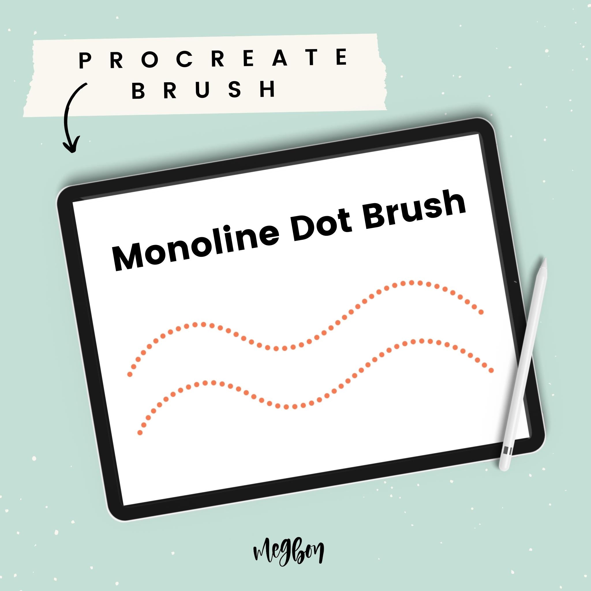 The Dot Monoline Brush | Brush for Procreate – MEG BON LLC