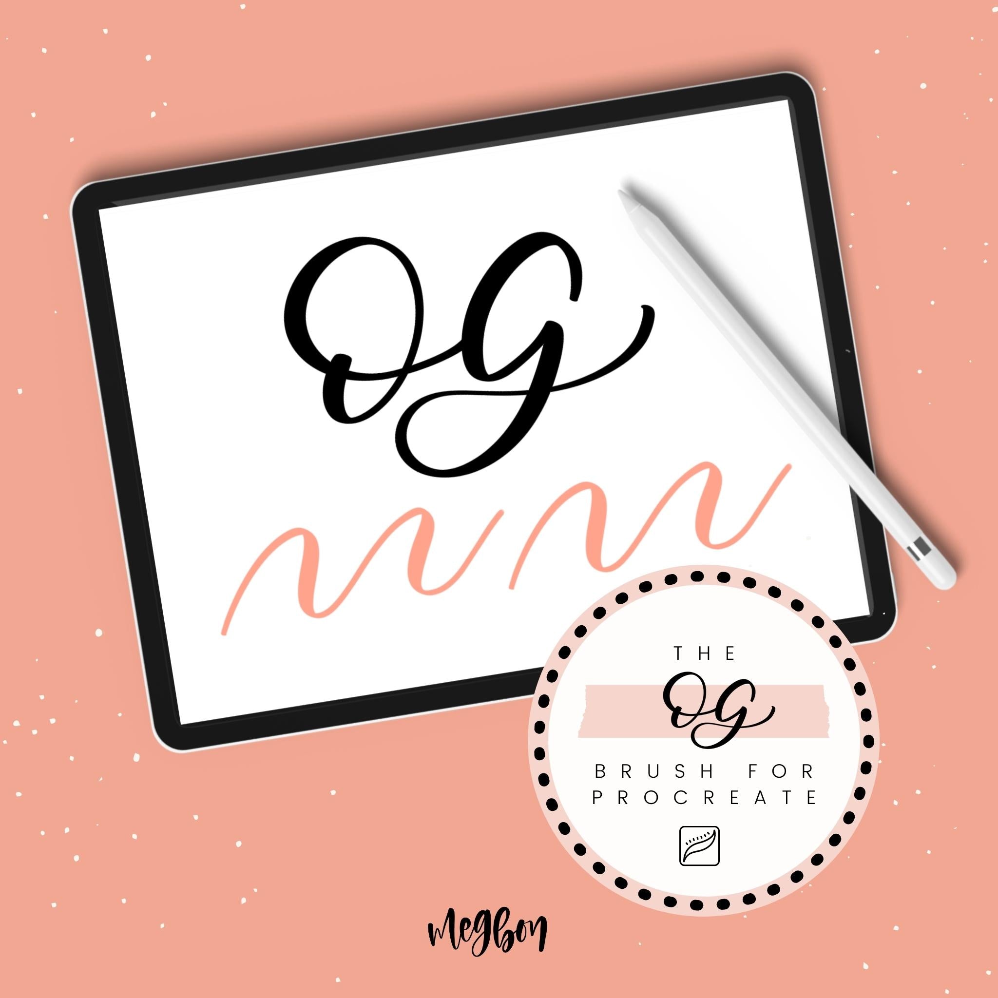 The OG Calligraphy Brush | Brush for Procreate – MEG BON LLC
